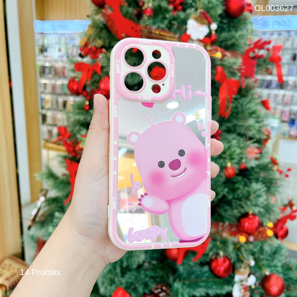 Ốp IP 14 Pro Max lưng tráng gương Loopy Hi