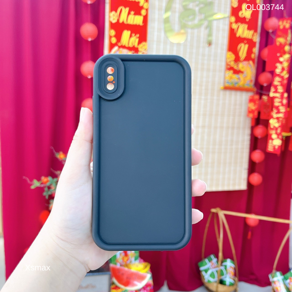 Ốp IP Xs Max Silicon full màu viền nổi