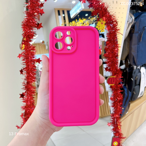 Ốp IP 13 Pro Max Silicon full màu viền nổi