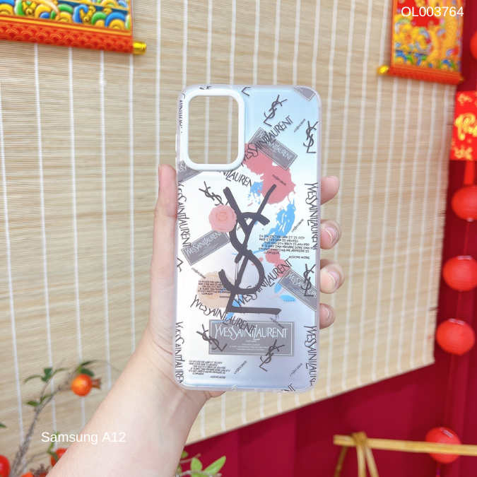 **Ốp SS A12 nhám bạc logo thương hiệu