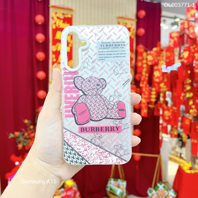 **Ốp SS A15 nhám bạc logo thương hiệu