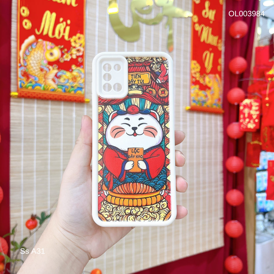 **Ốp SS A31 dẻo in Mèo Lộc đầy kho viền nổi