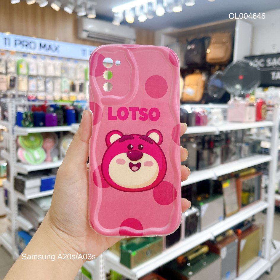 **Ốp SS A02s/A03s dẻo in Lotso viền sóng nổi