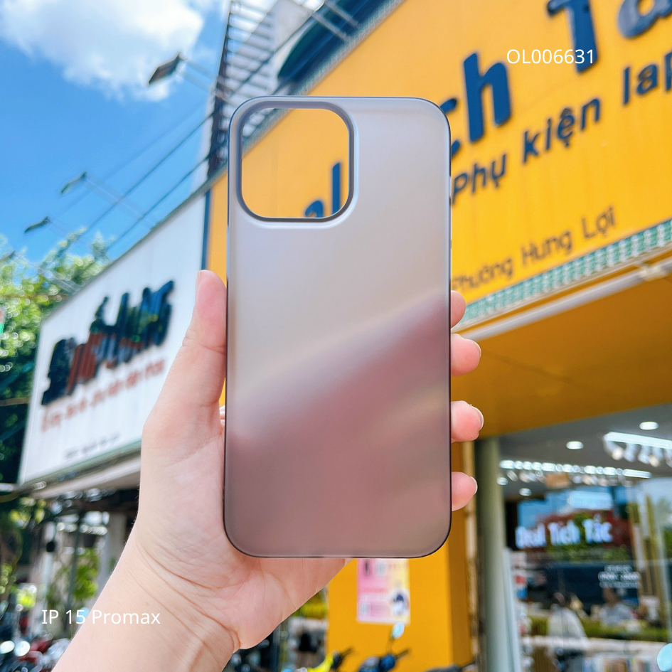 Ốp IP 15 Pro Max nhám lưng cứng