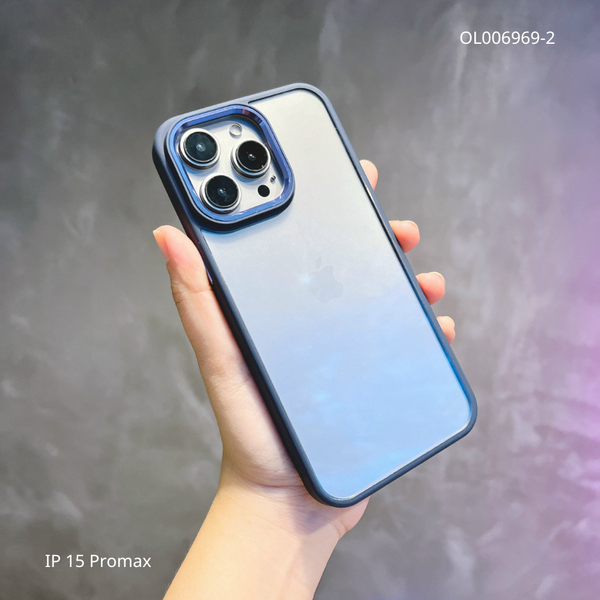 Ốp IP 15 Pro Max X&M lưng trong viền màu