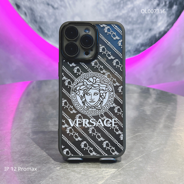 Ốp IP 12 Pro Max dẻo đen Versace viền nhám