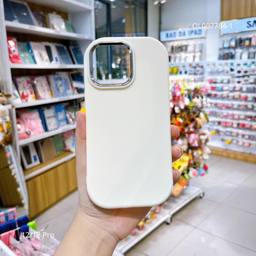 ** Ốp IP 12/12 Pro 6.1 bo cạnh silicon trơn màu