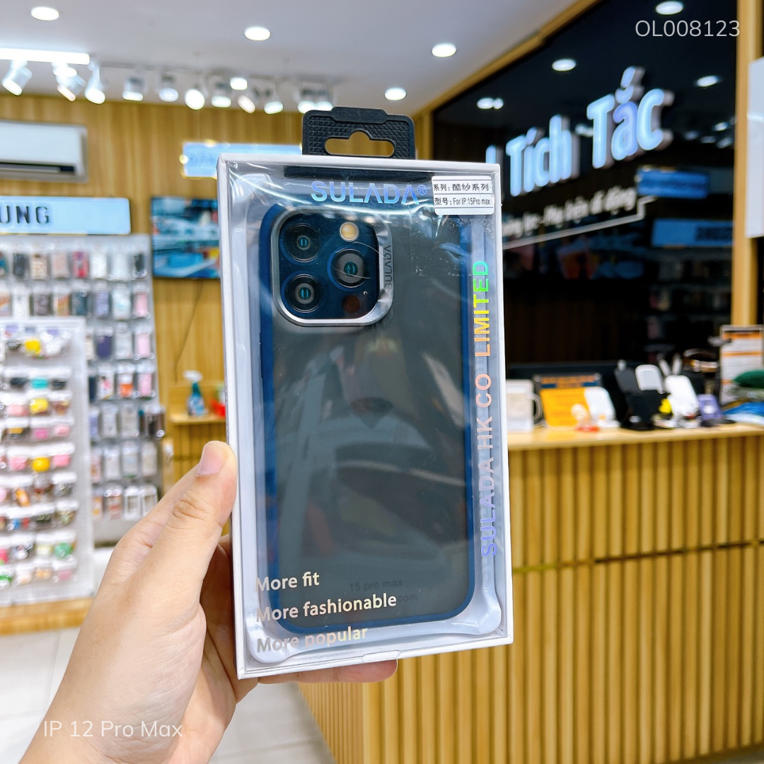 ** Ốp IP 12 Pro Max Sulada vân carbon