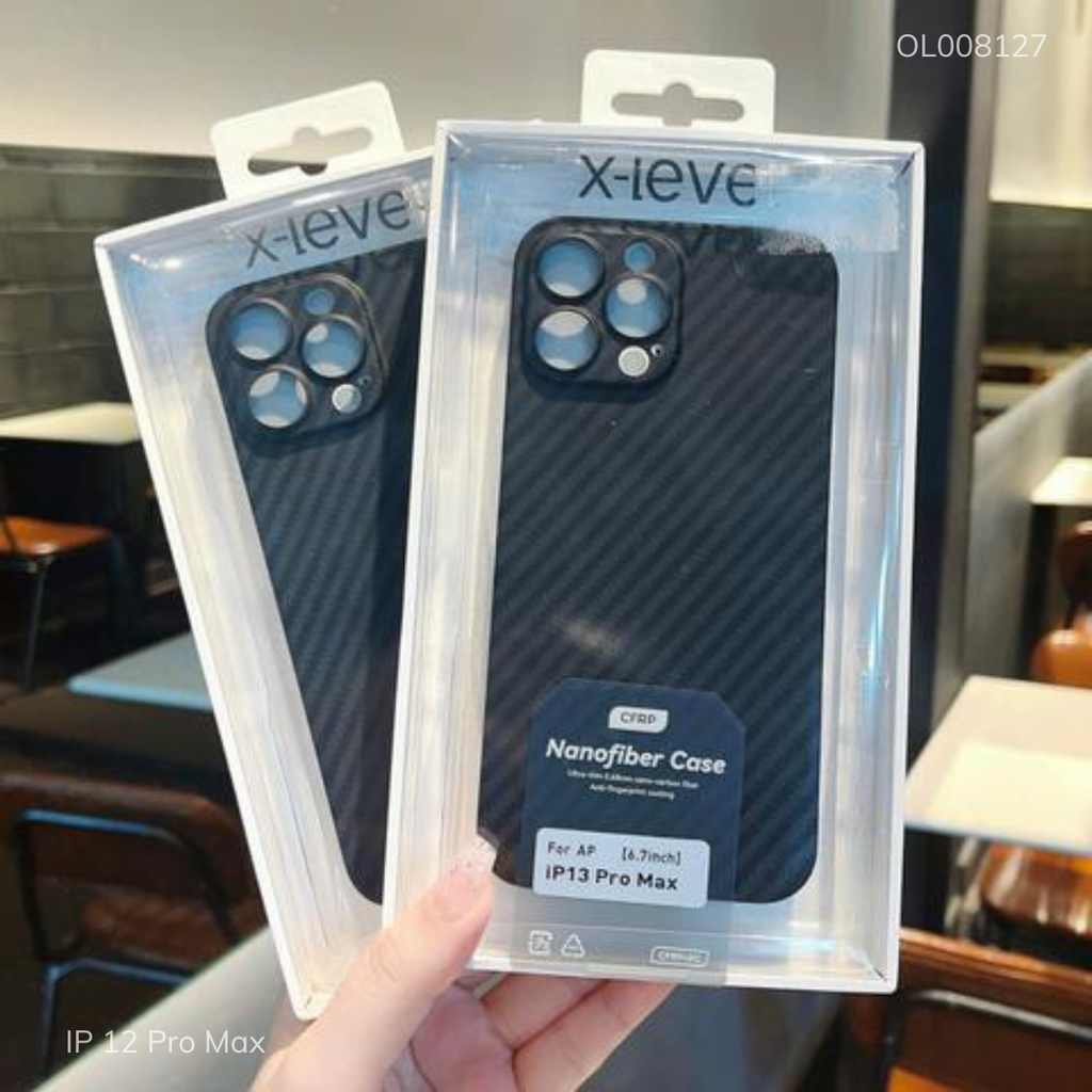 Ốp IP 12 Pro Max X-level NanoFiber vân Carbon