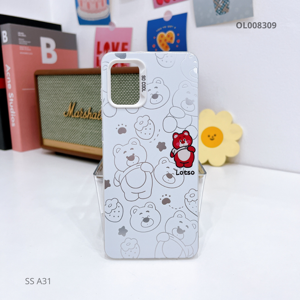 Ốp SS A31 lưng cứng viền dẻo 1 Lotso hồng