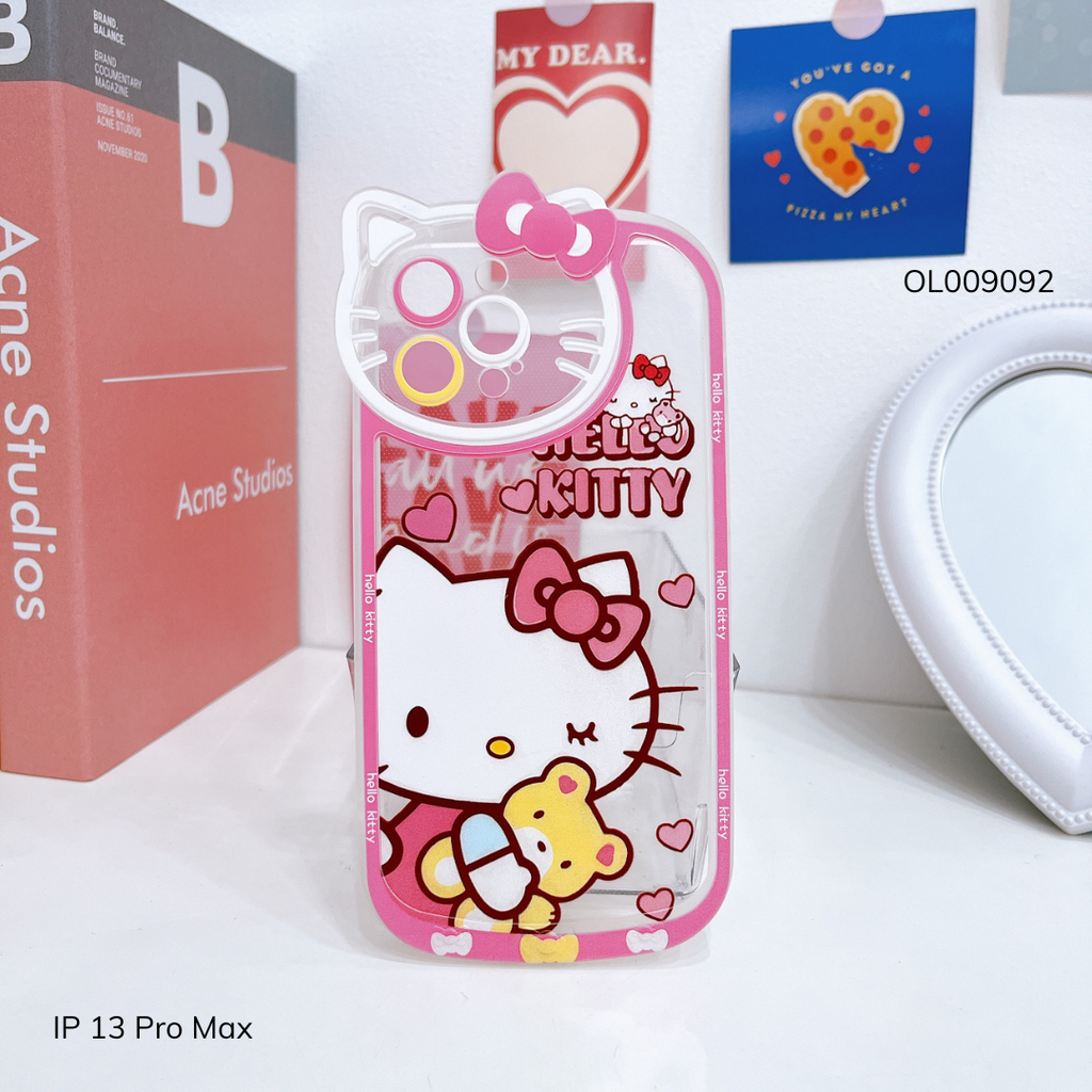 ** Ốp IP 13 Pro Max dẻo in Hello Kitty camera kitty
