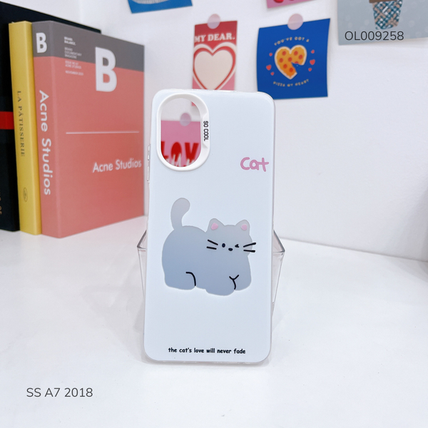 Ốp SS A7 2018 tráng bạc Cat nút bạc