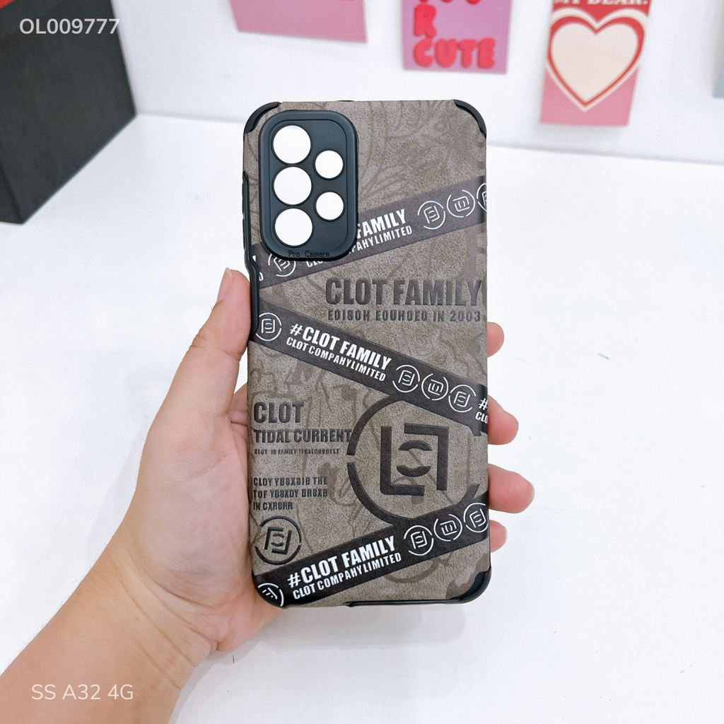 Ốp SS A32 4G giả da lộn Clot Family