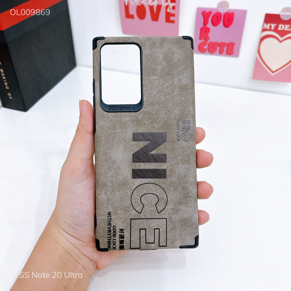 Ốp SS Note 20 Ultra giả da lộn Nice