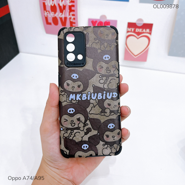 Ốp Oppo A74/A95 giả da lộn Kuromi MKbiubiu
