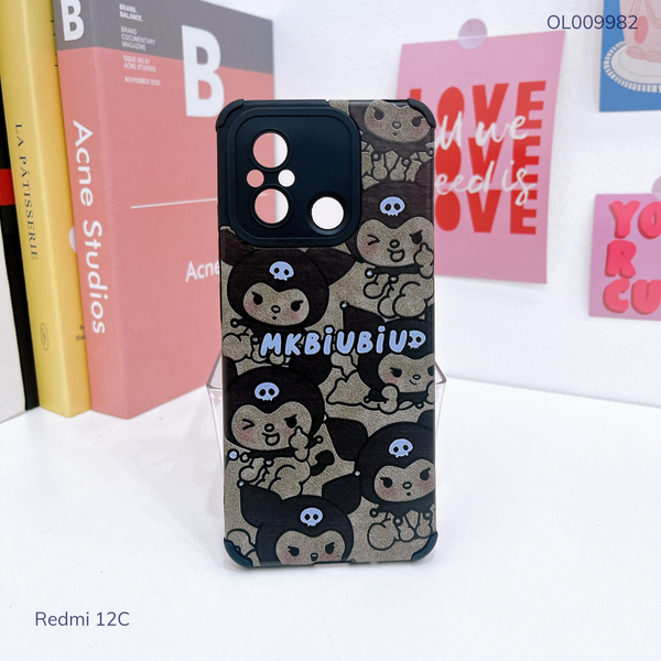 Ốp Redmi 12C giả da lộn Kuromi MKbiubiu