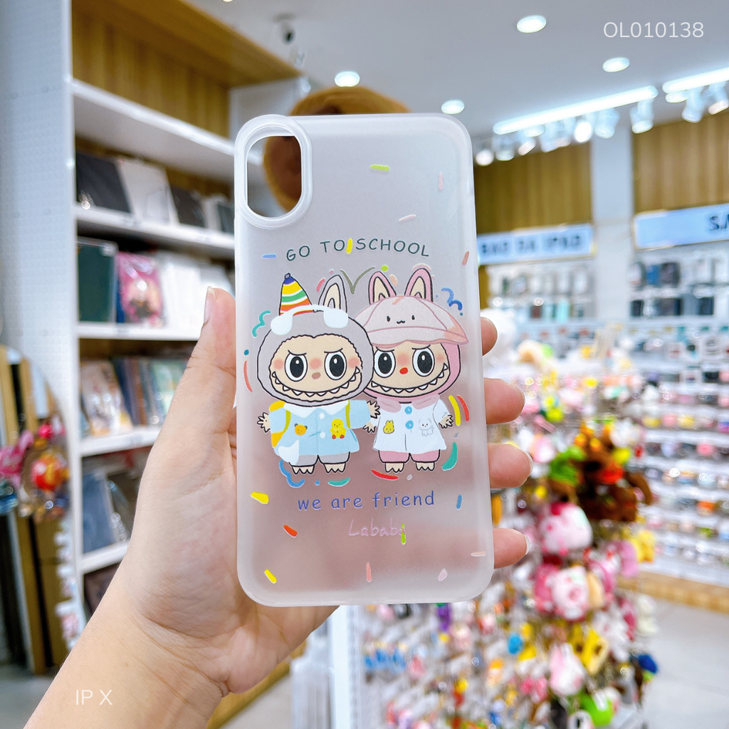 Ốp IP X dẻo nhám Labubu go to School