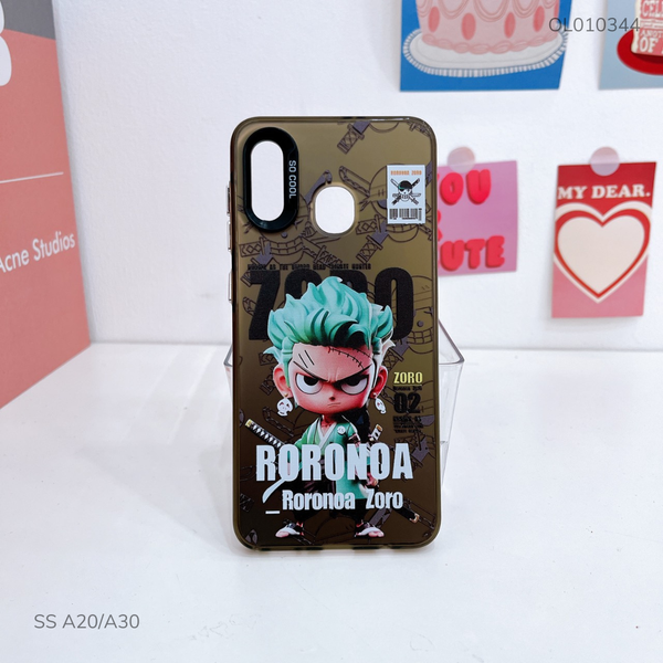 Ốp SS A20/A30 lưng cứng Roronoa viền đen nút bạc