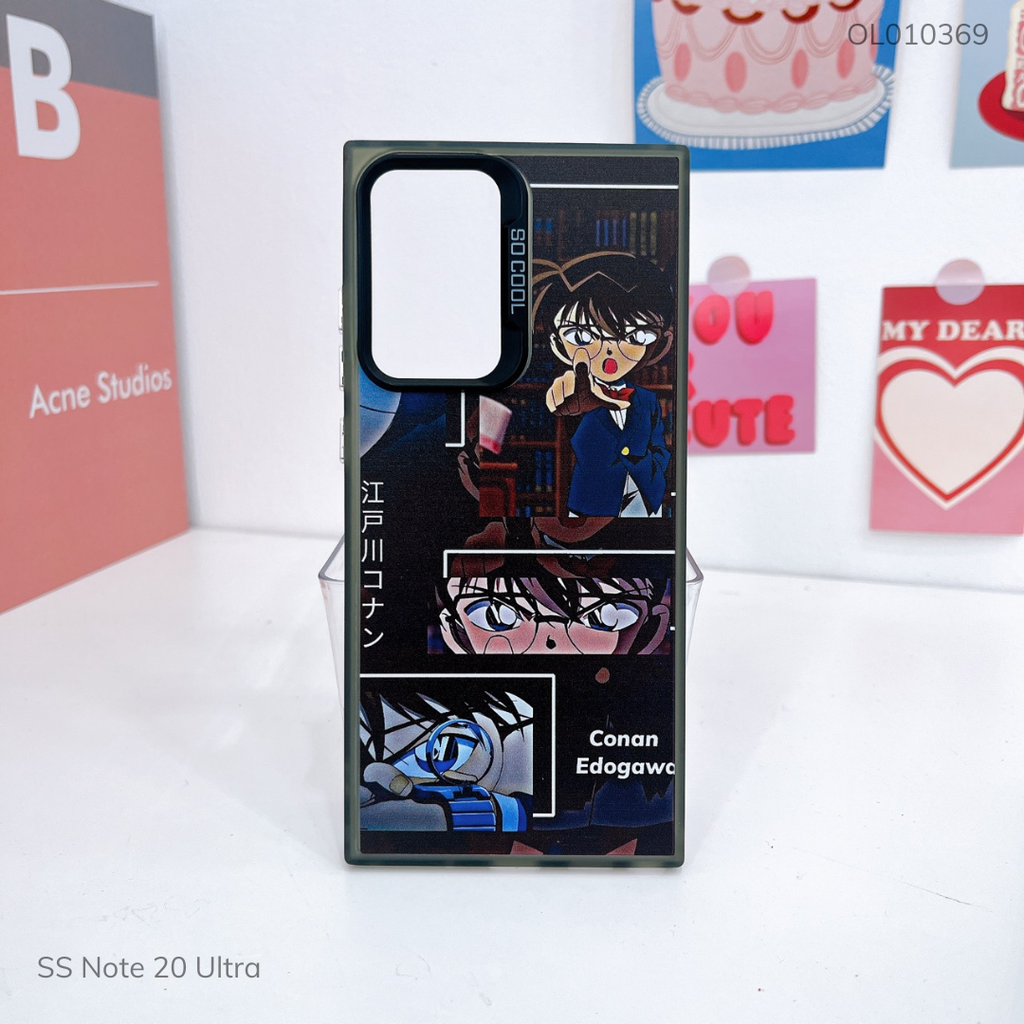 Ốp SS Note 20 Ultra lưng cứng Conan nút bạc