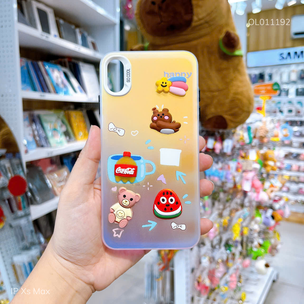 Ốp IP X nhám phản quang đính sticker Coca