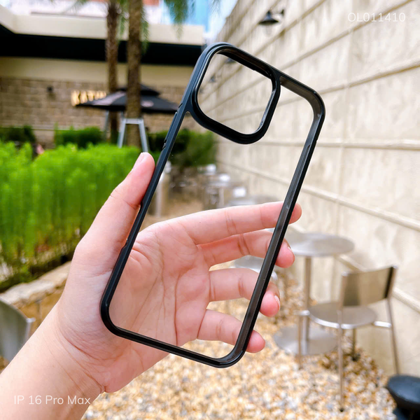 Ốp IP 16 Pro Max X-Level trong cứng viền màu