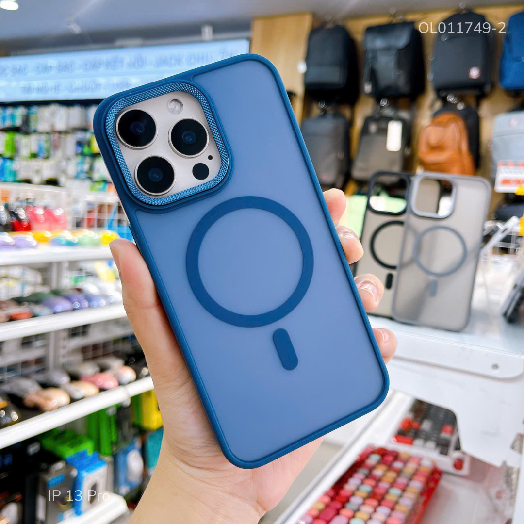 Ốp IP 13 Pro nhám Magsafe vân viền camera
