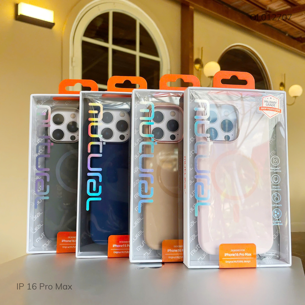 Ốp IP 16 Pro Max Mutural Silicon chống bẩn Magsafe