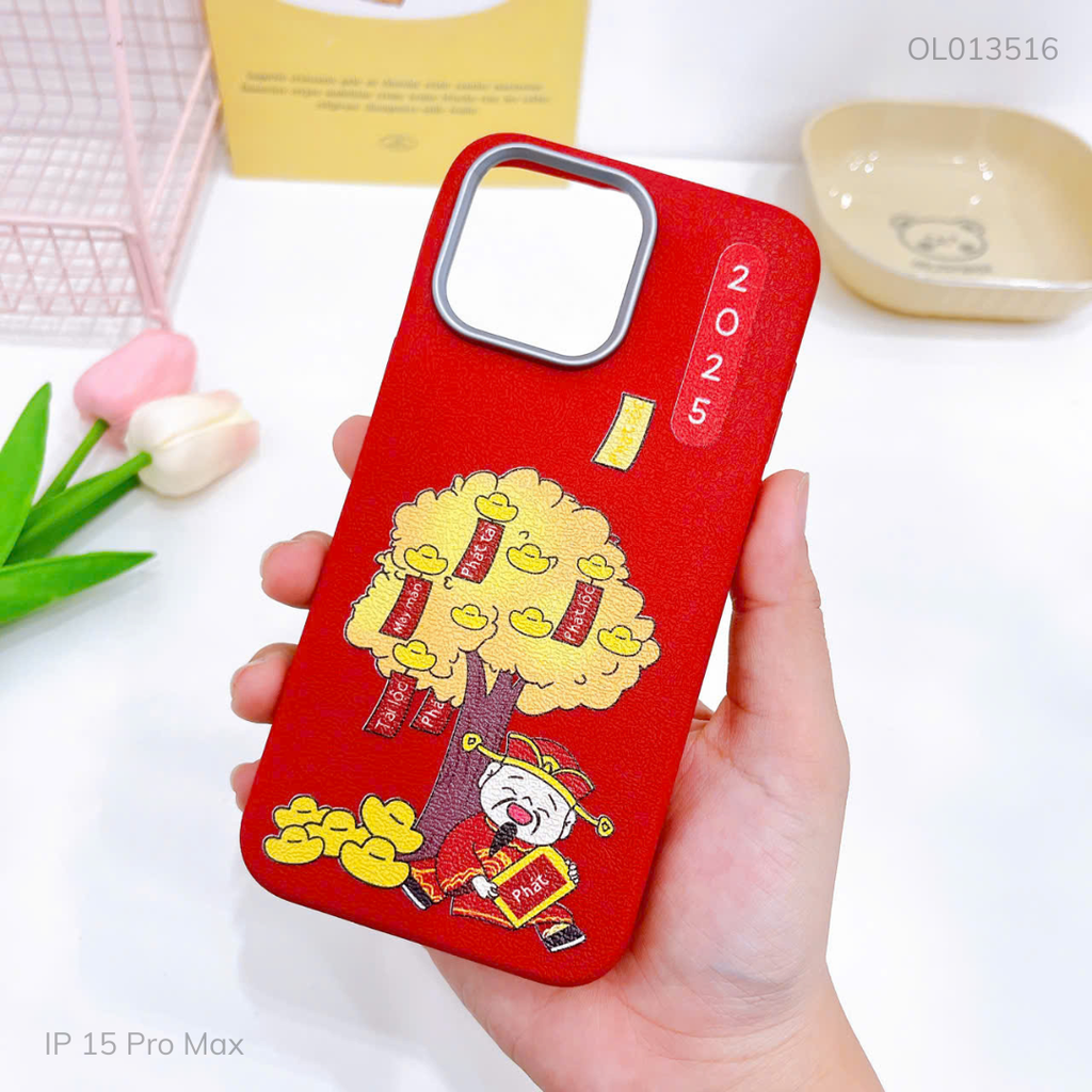 Ốp IP 15 Pro Max dẻo da sần tết PHÁT