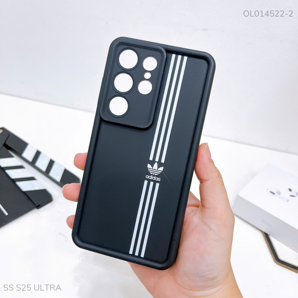 Ốp SS S25 Ultra dẻo đen Adidas sọc dọc