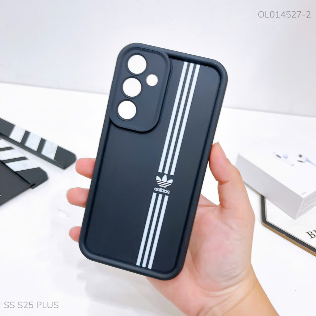 Ốp SS S25 Plus dẻo đen logo Adidas sọc dọc