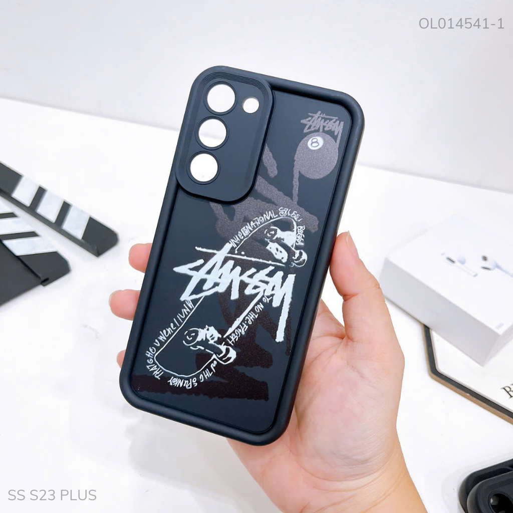 Ốp SS S23 Plus dẻo đen Stussy