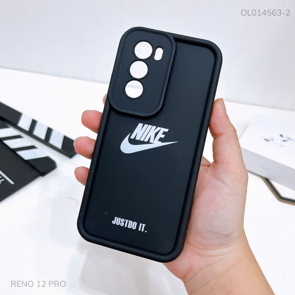Ốp Reno 12 Pro dẻo đen Nike Just Do It