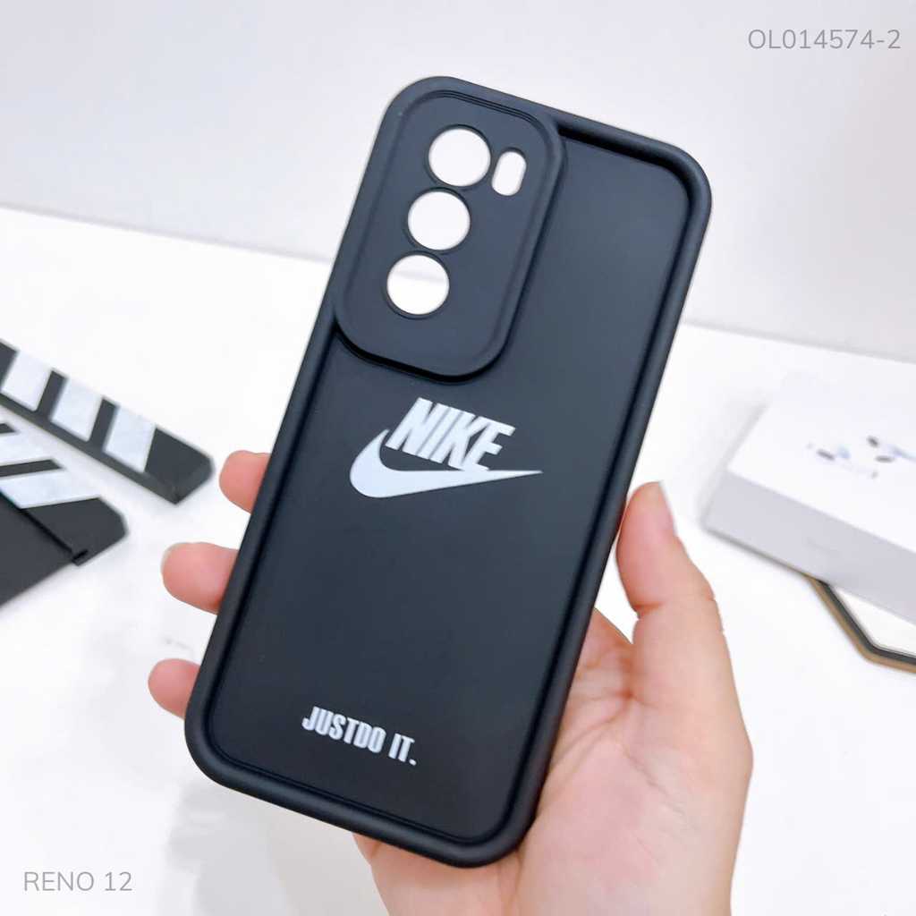 Ốp Reno 12 dẻo đen Nike Just Do It