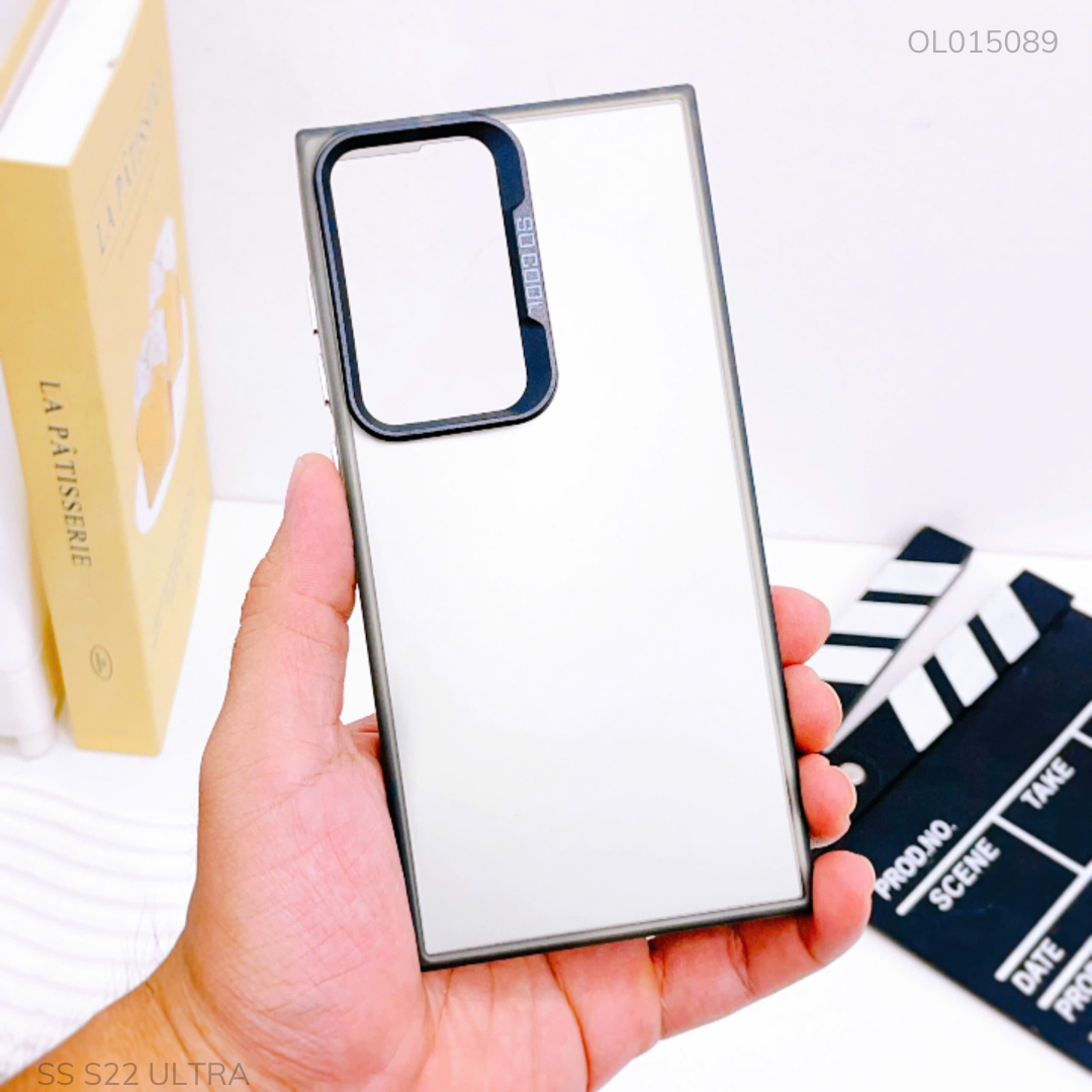 Ốp SS S22 Ultra Lưng nhám bạc full màu