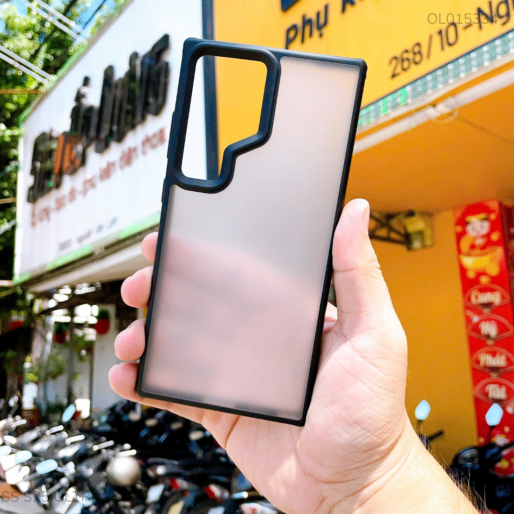 ** Ốp SS S25 Ultra lưng nhám viền đen Amor