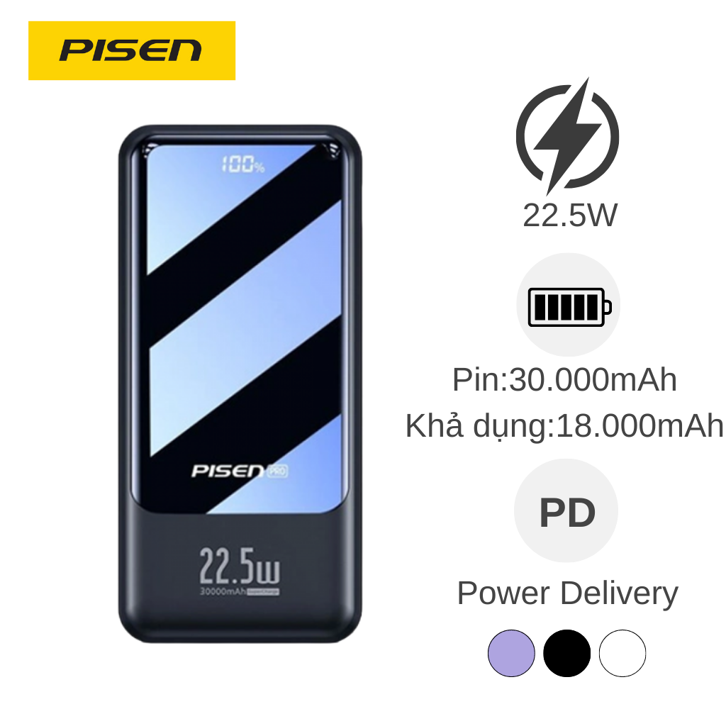 PDP Pisen DY05 30.000mah 22.5W
