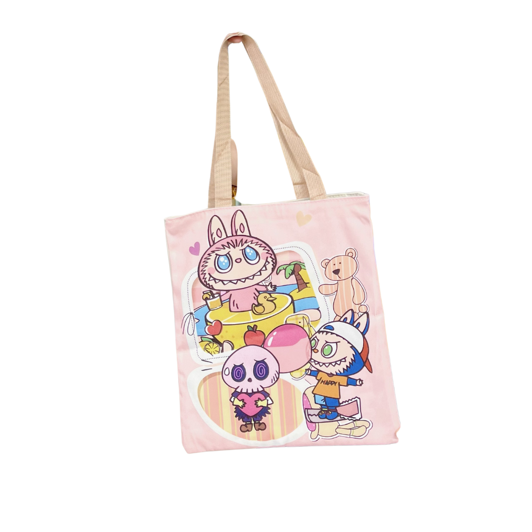 ** Túi tote Labubu nhiều hình