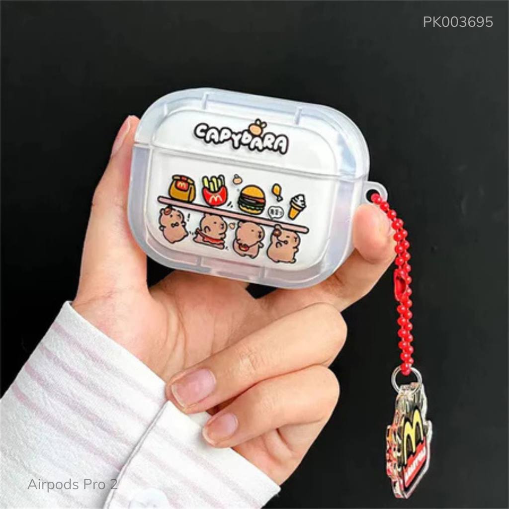 ** Case Airpods Pro 2 dẻo 4 Capybara bánh