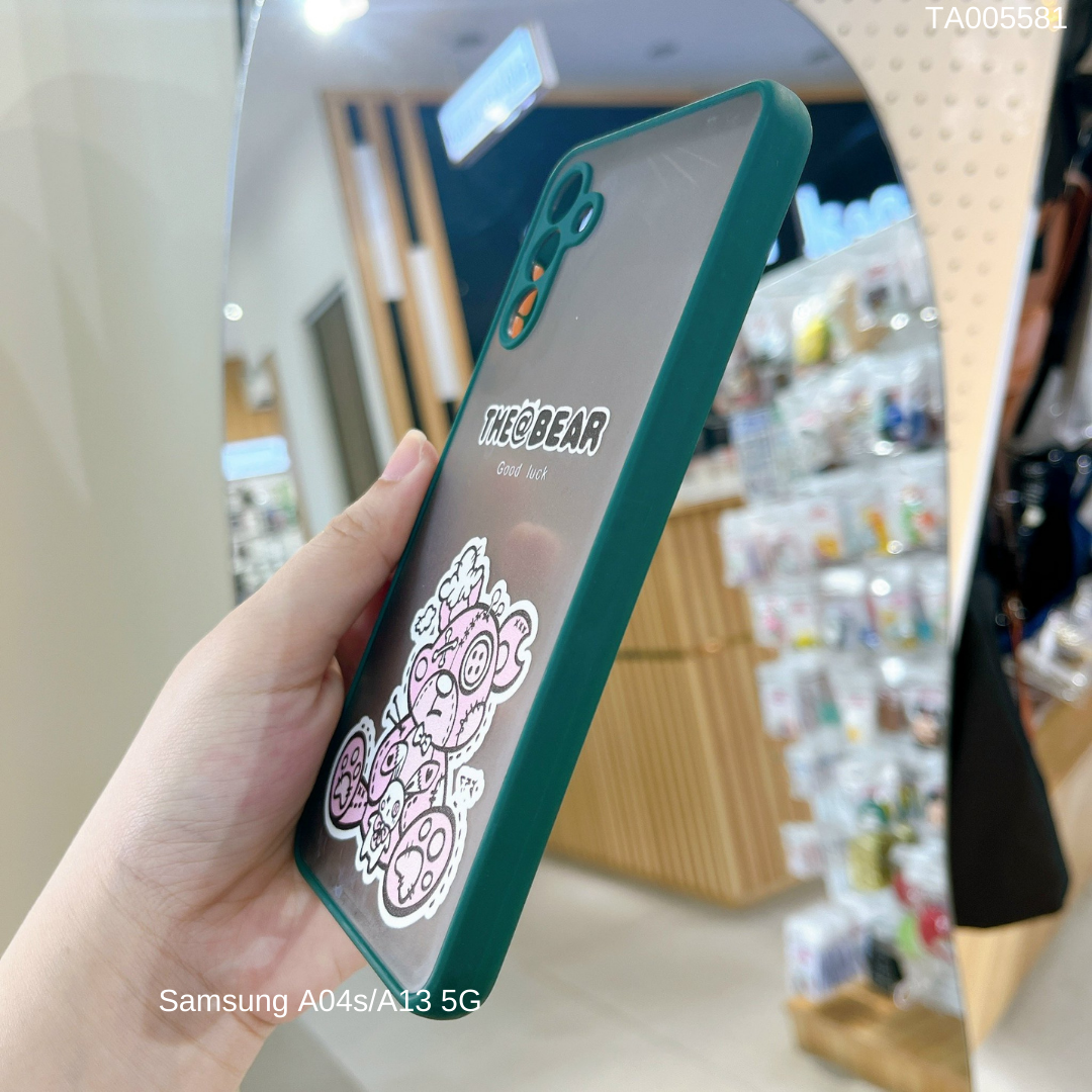 Ốp SS A04s/A13 5G Lưng nhám Nhiều hình viền màu