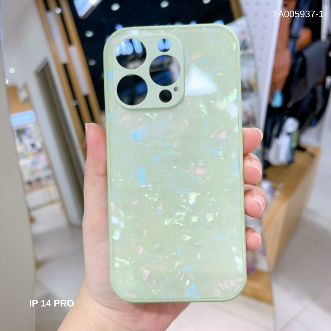 Ốp IP 14 Pro lưng cứng xà cừ nhiều màu