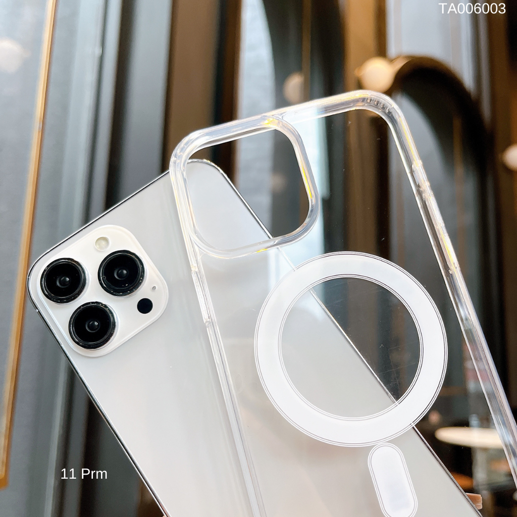 **Ốp IP 11 Pro Max lưng Mica viền dẻo Magsafe