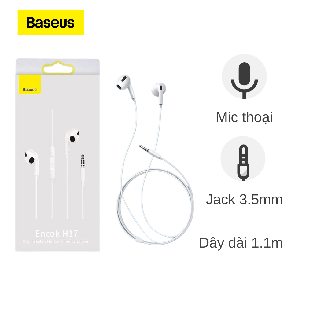 Tai nghe dây Baseus Encok H17