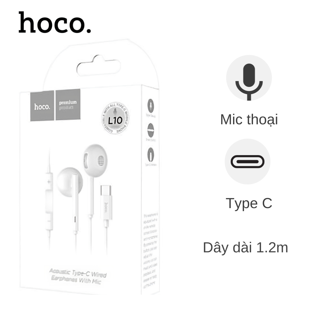 Tai nghe dây Hoco L10 cổng Type C