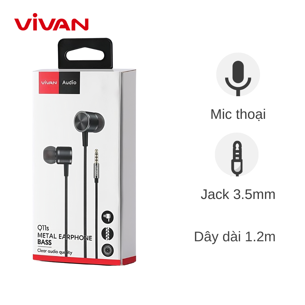 Tai nghe dây Vivan Q11s