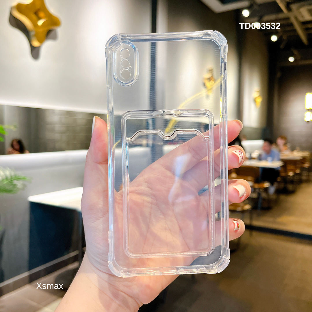 **Ốp IP Xs Max dẻo trong kèm ví card