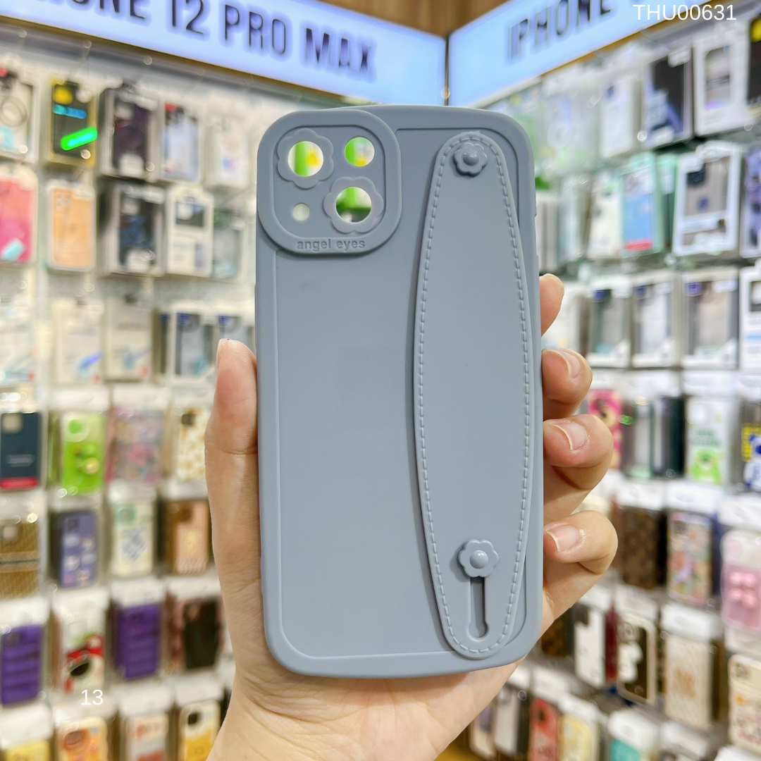 **Ốp IP 13 6.1 Silicon màu kèm nẹp tay bảo vệ camera