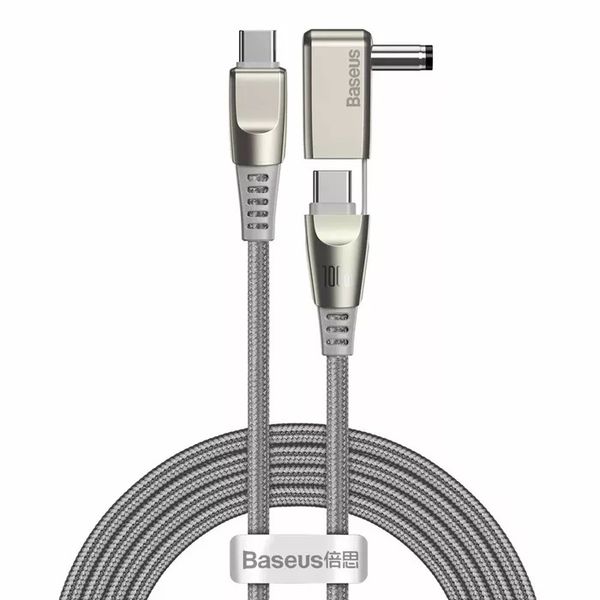 Cáp Type C to Type C + DC Baseus 2 in 1 100W 2m CA1T2-A0G