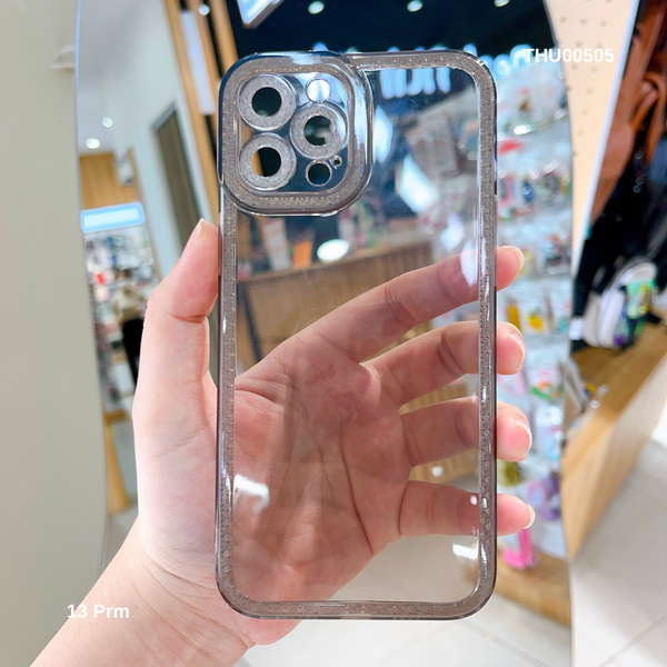 Ốp IP 13 Pro Max lưng trong camera - viền vân 3D vỡ