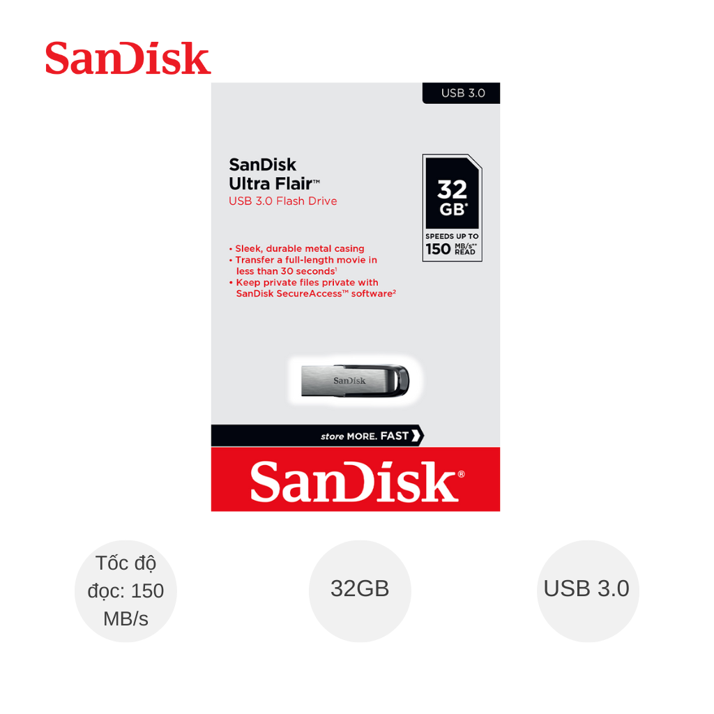 **USB Sandisk CZ73 32G 3.0