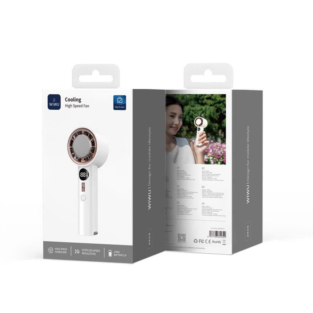 ** Quạt phản lực cầm tay + Sò lạnh Wiwu FS016 3.000mAh